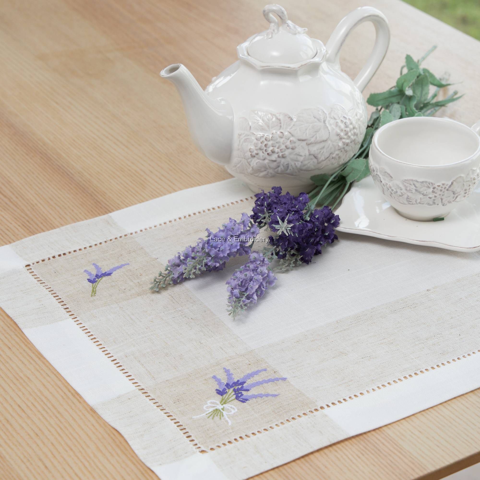 lavender border lace