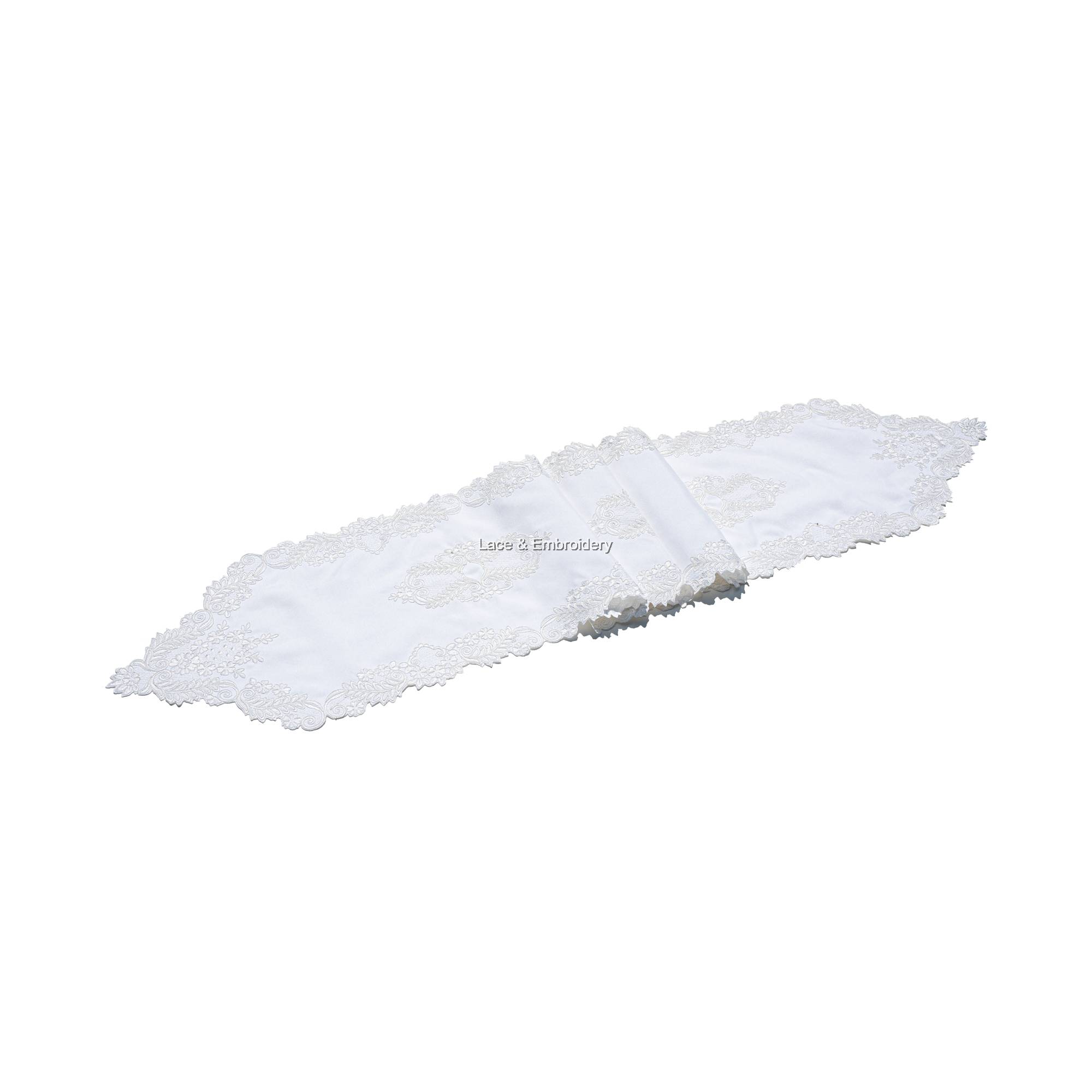 Lace & Embroidery Assyria White Floral Cording Embroidery Cation ...