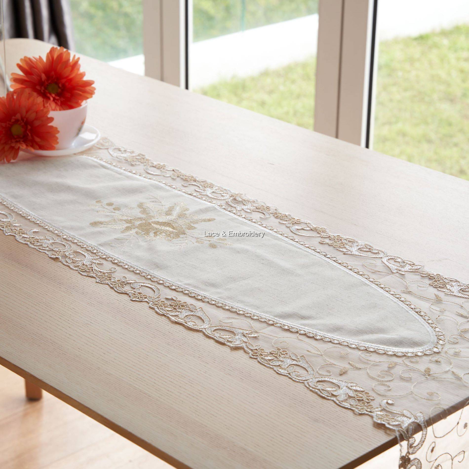 Lace & Embroidery Turkish Lace with Netting Lace and Cording Embroidery ...