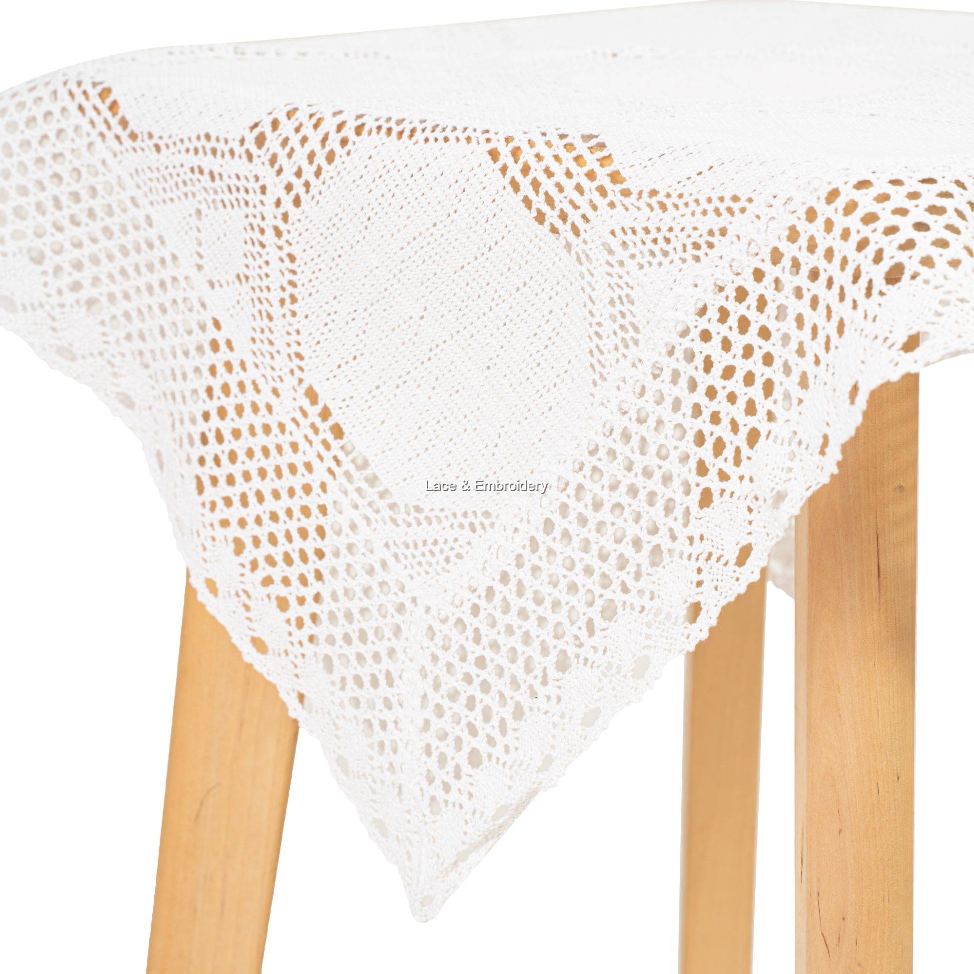 Lace & Embroidery Nostalgic Classic Full Crochet Lace Tablecloth with ...