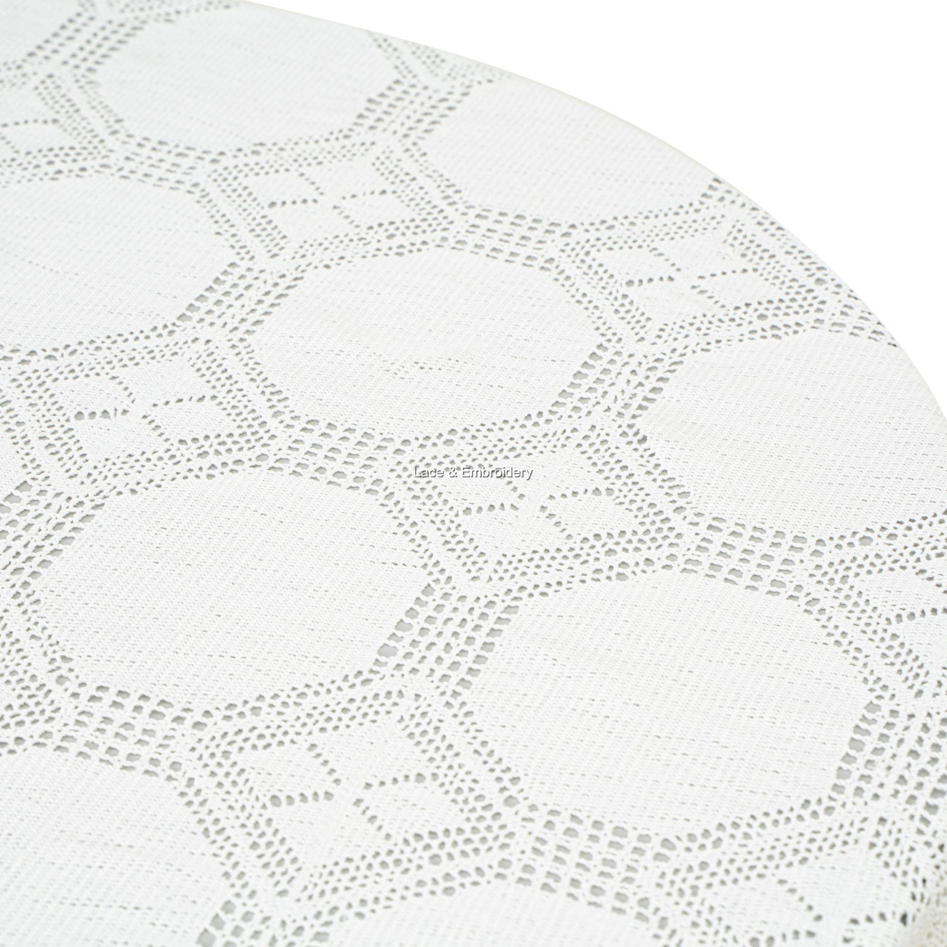 Lace & Embroidery Nostalgic Classic Full Crochet Lace Tablecloth with ...