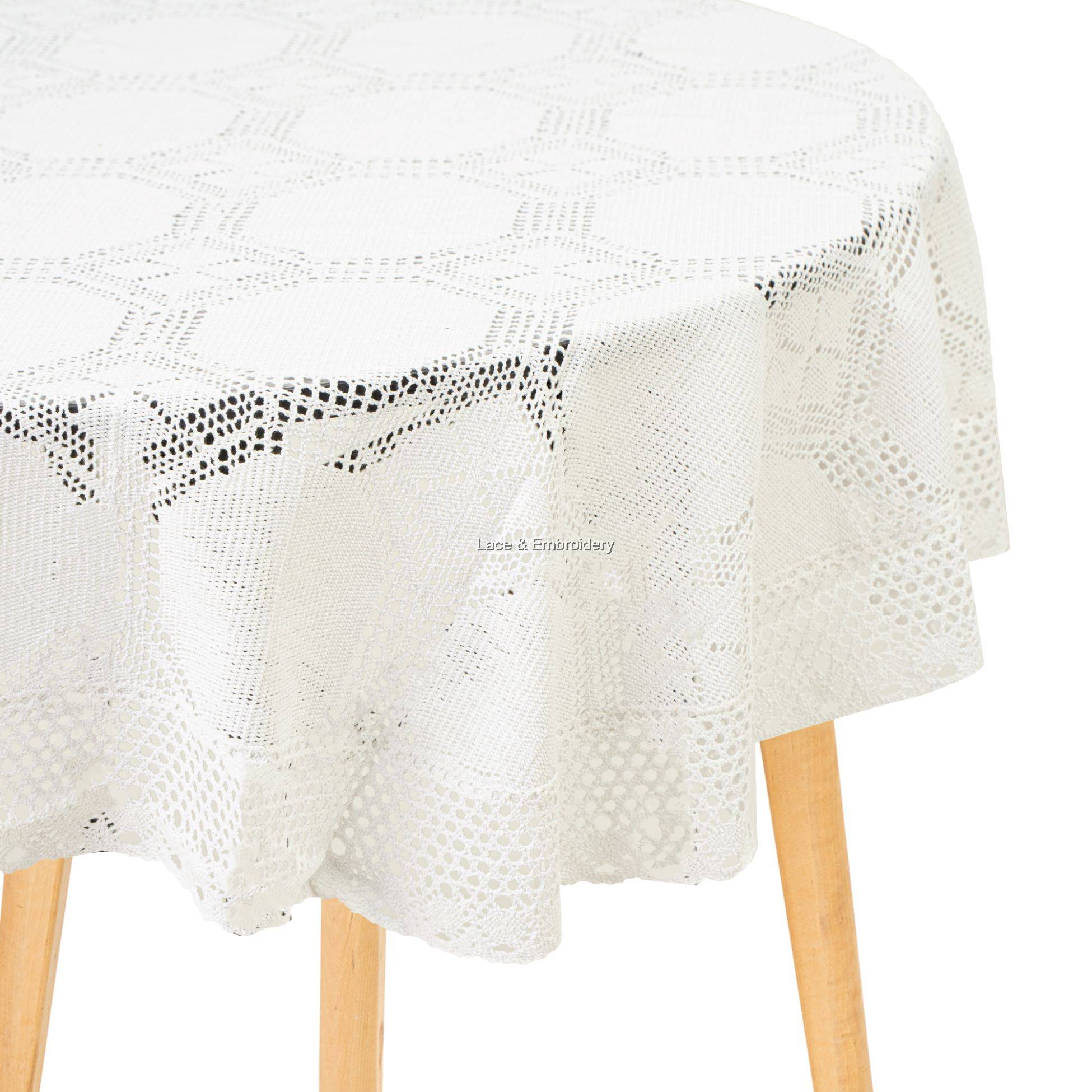 Lace & Embroidery Nostalgic Classic Full Crochet Lace Tablecloth with ...