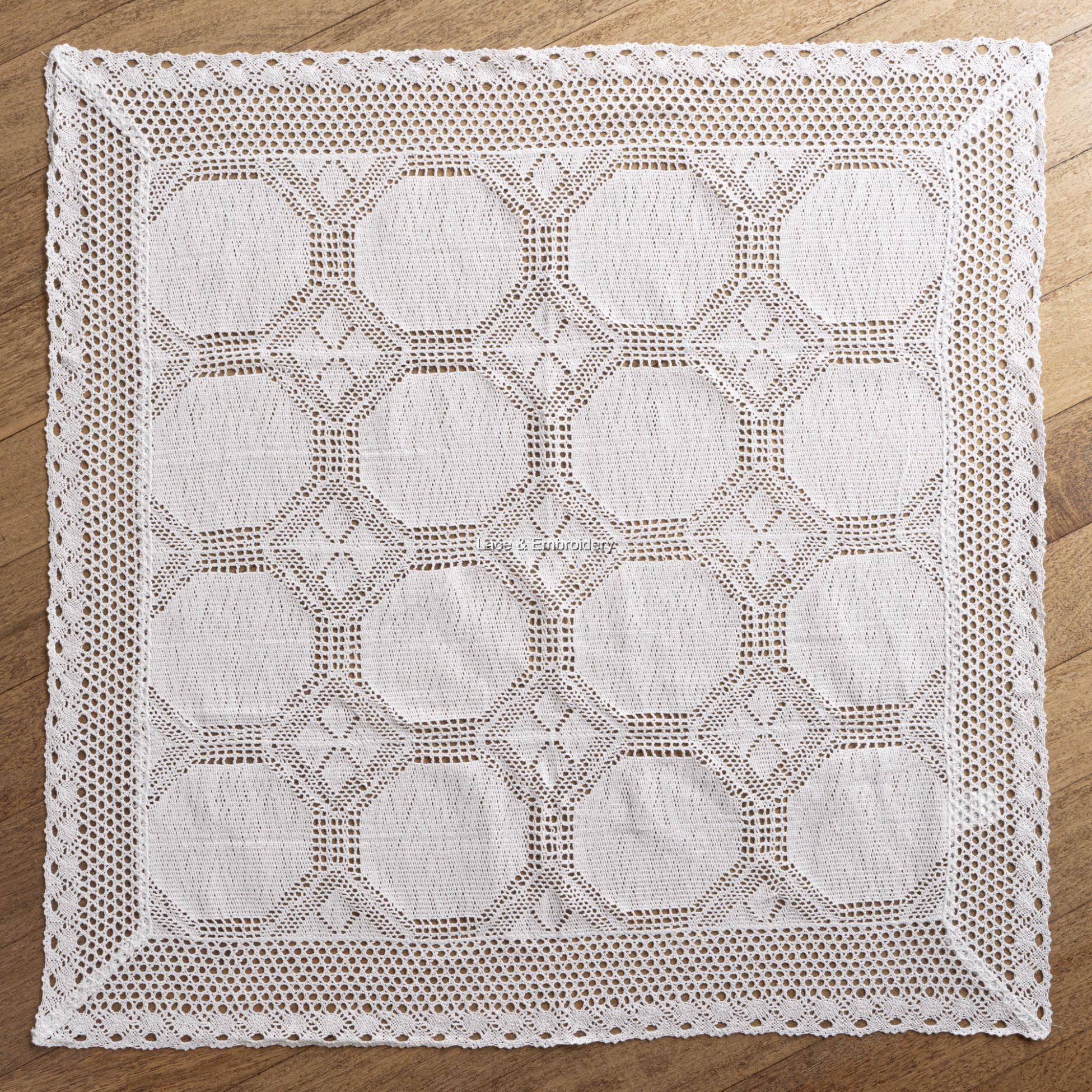 Lace & Embroidery Nostalgic Classic Full Crochet Lace Tablecloth with ...