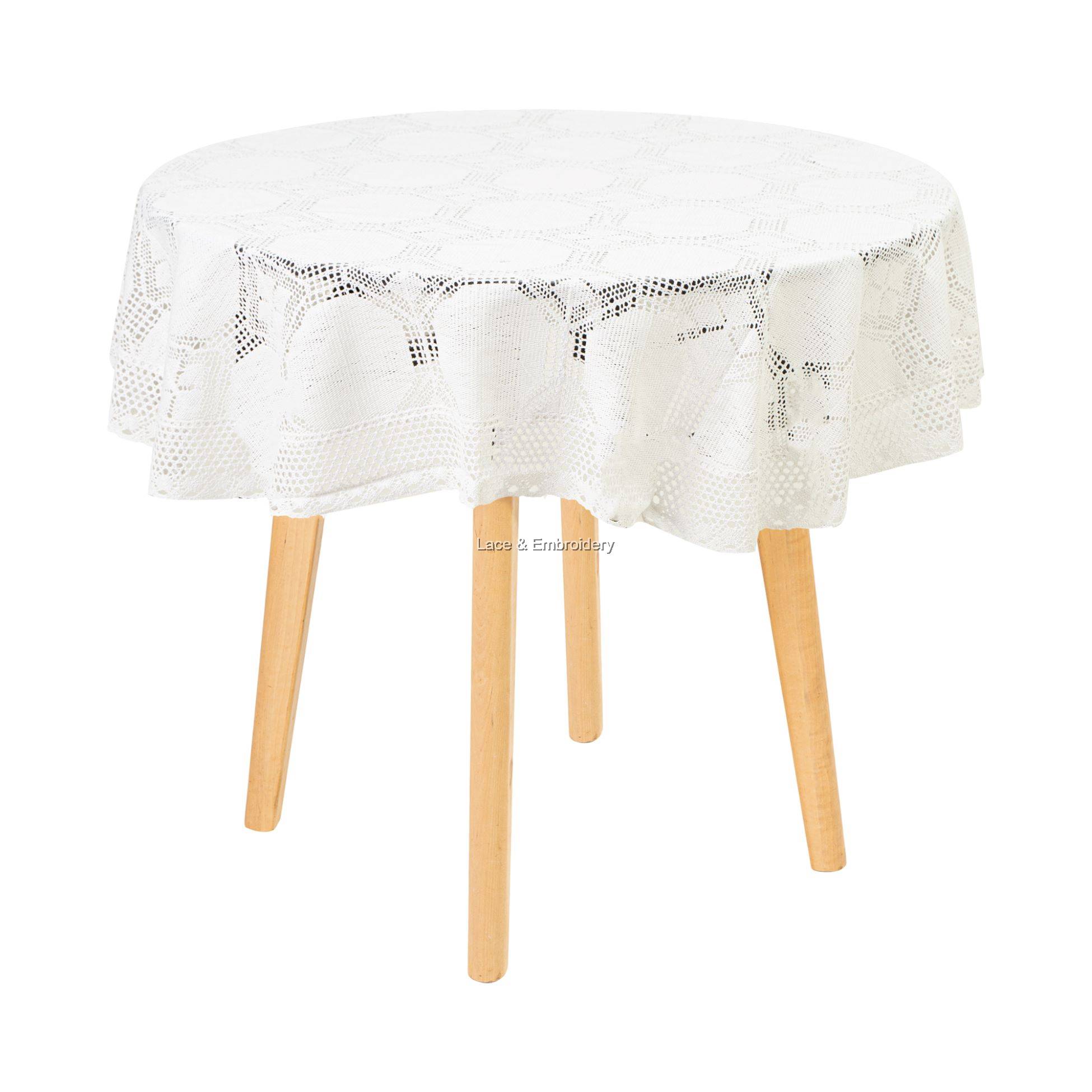 Lace & Embroidery Nostalgic Classic Full Crochet Lace Tablecloth with ...