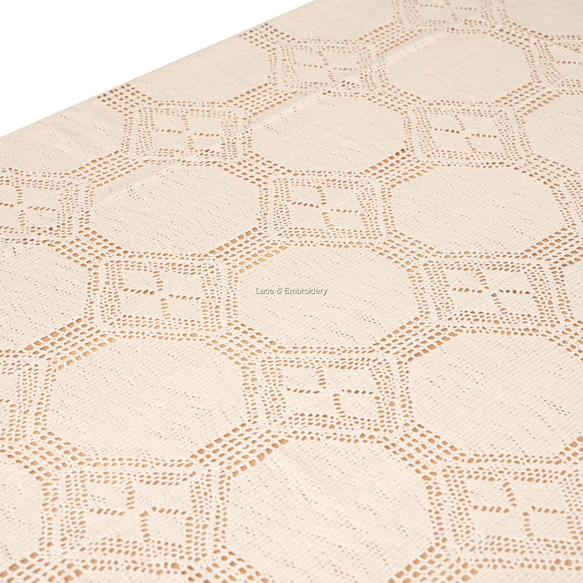 Lace & Embroidery Nostalgic Classic Full Crochet Lace Tablecloth with ...
