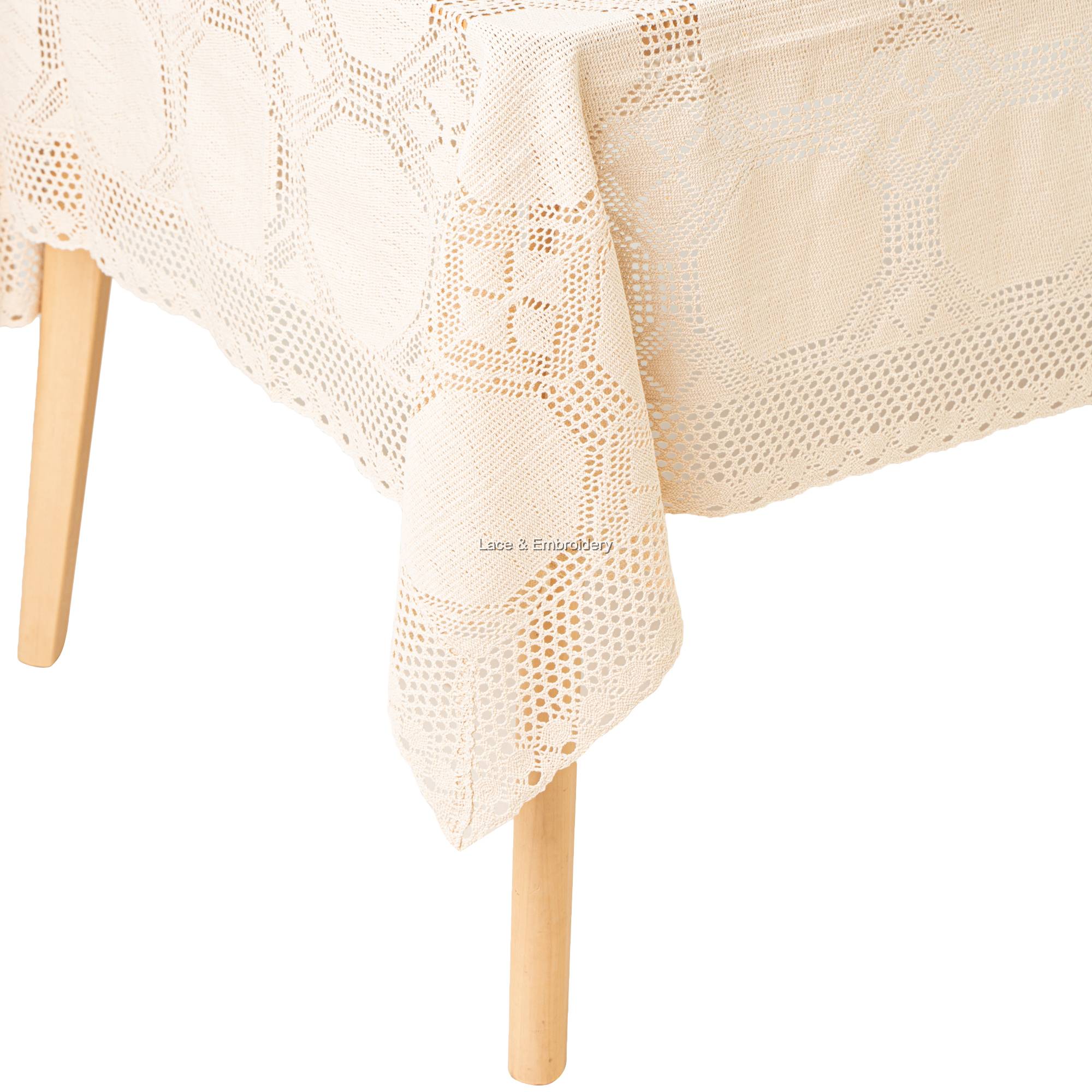 Lace & Embroidery Nostalgic Classic Full Crochet Lace Tablecloth with ...