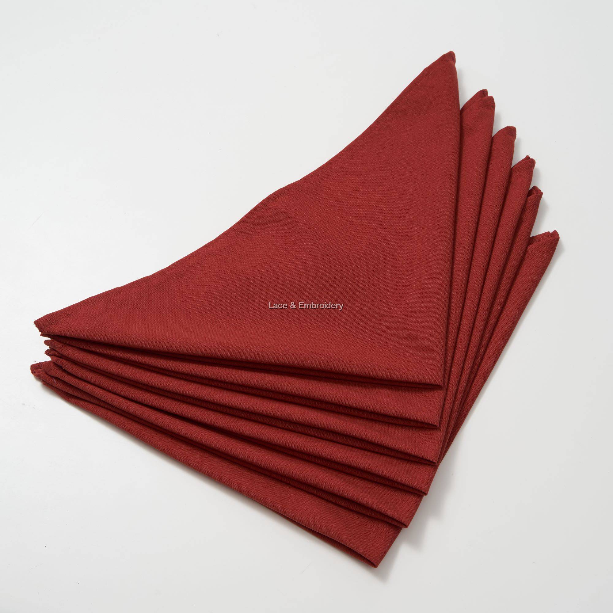 Cottage Yarn Plain Apricot Red Thick Spun Polyester Dinner Cloth Table ...