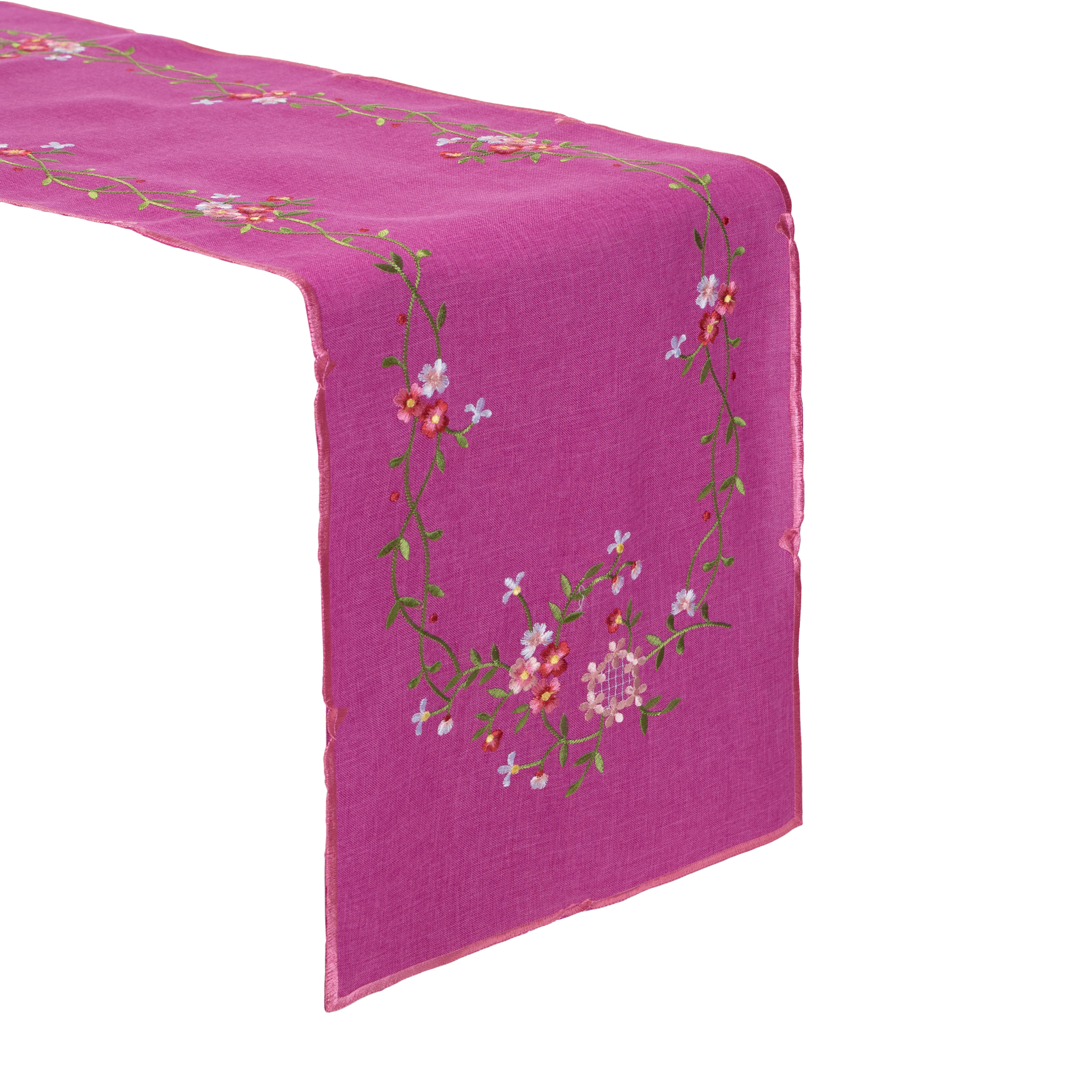 Lace & Embroidery Plum Blossom Embroidery with Embroidered Scallop ...